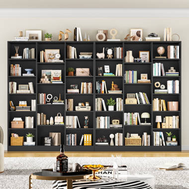 Hokku Designs 78.7'' H x 110 '' W Black Combination Bookcase Hokku Designs 78.7'' H x 110 '' W Black Combination Bookcase
